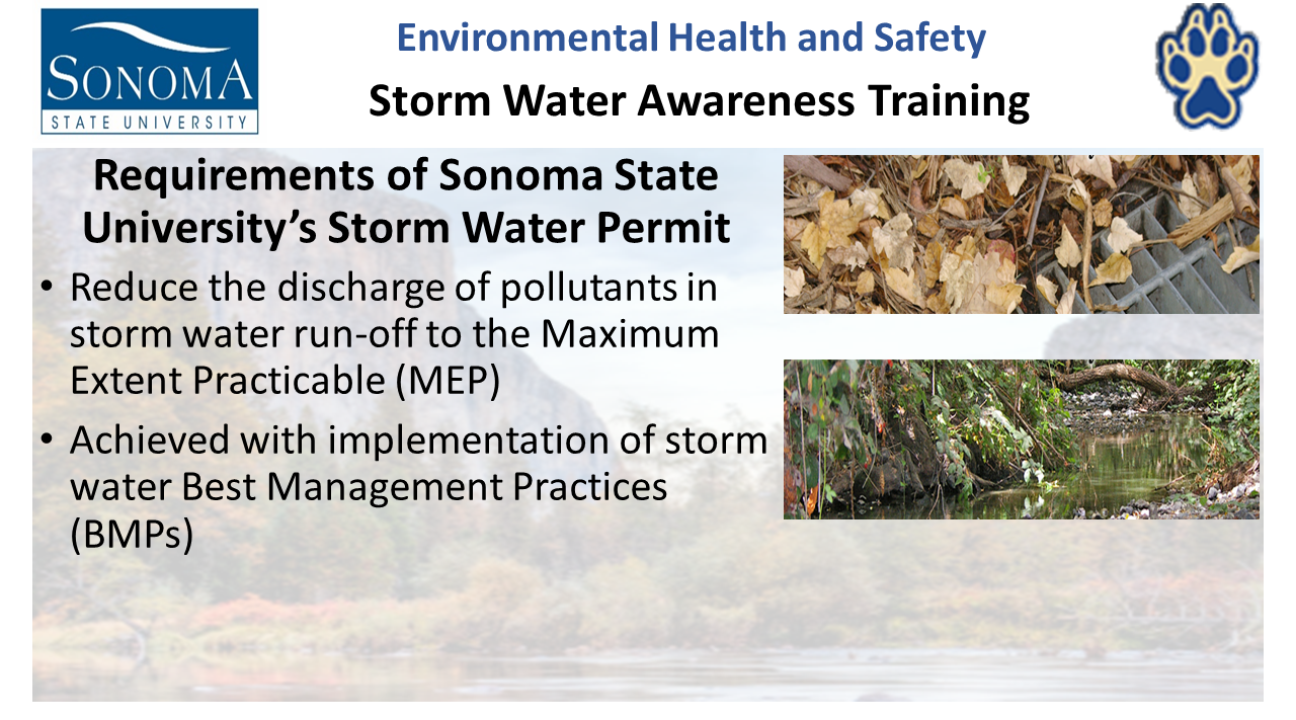 Stormwater Management | Environmental Health & Safety at Sonoma State ...